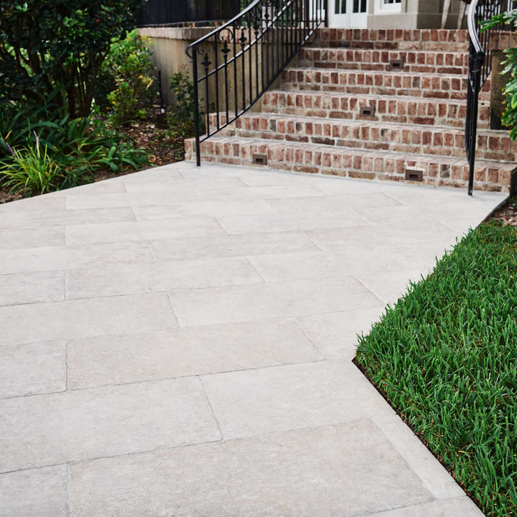 Crema di Latte Tumbled Porcelain Pavers - Savannah Surfaces