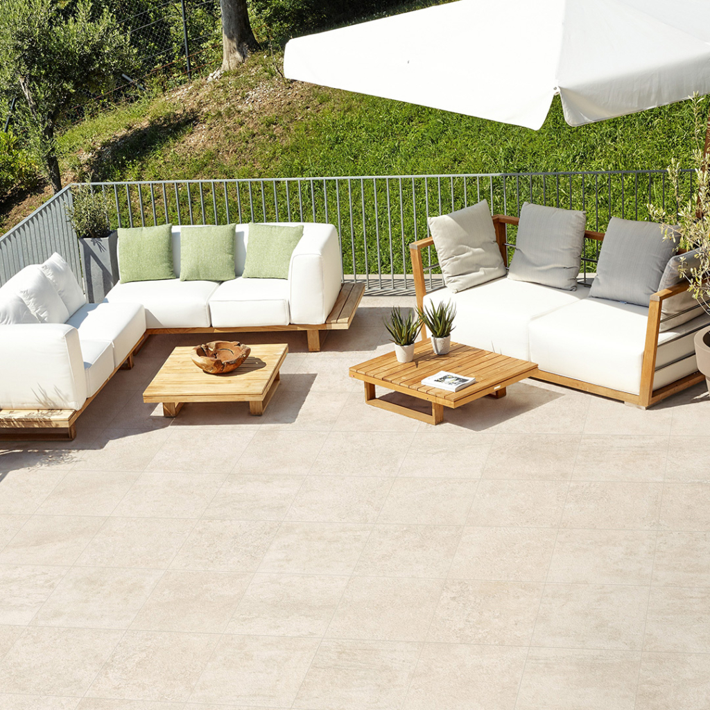 Old World Tabby Reef Ivory Porcelain Pavers - Savannah Surfaces